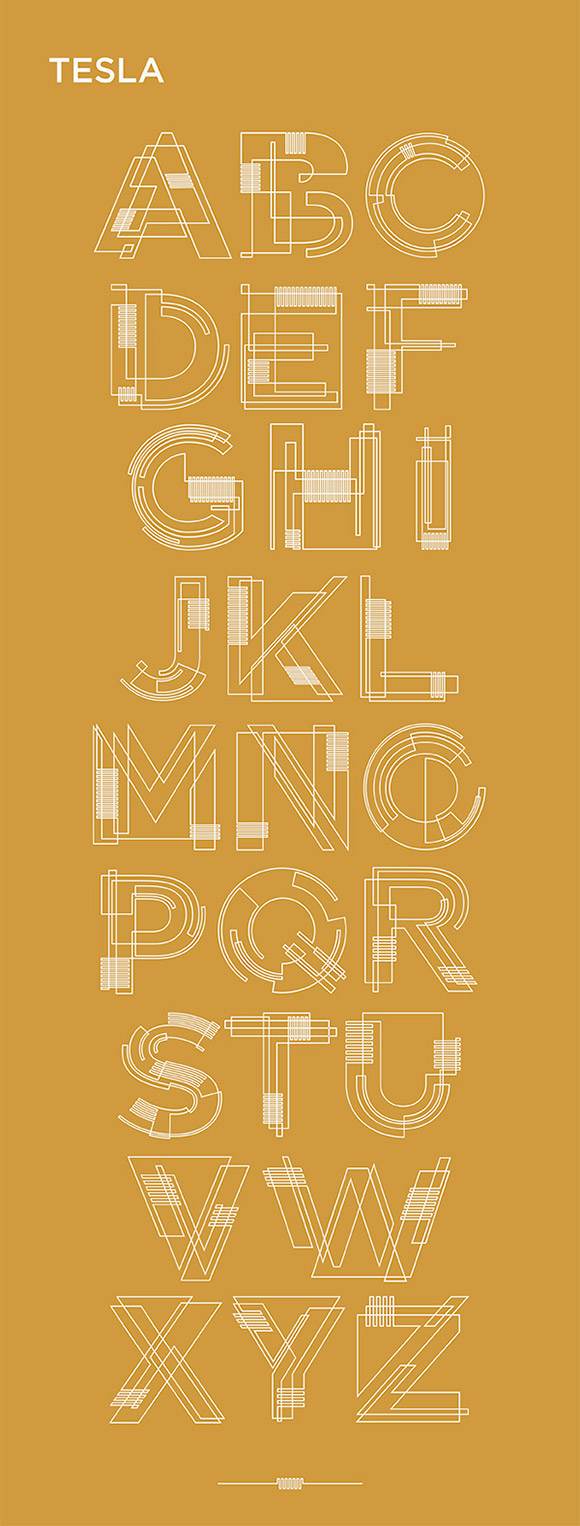 Free Font Of The Day #84 - Tesla Font - Themes Awesome